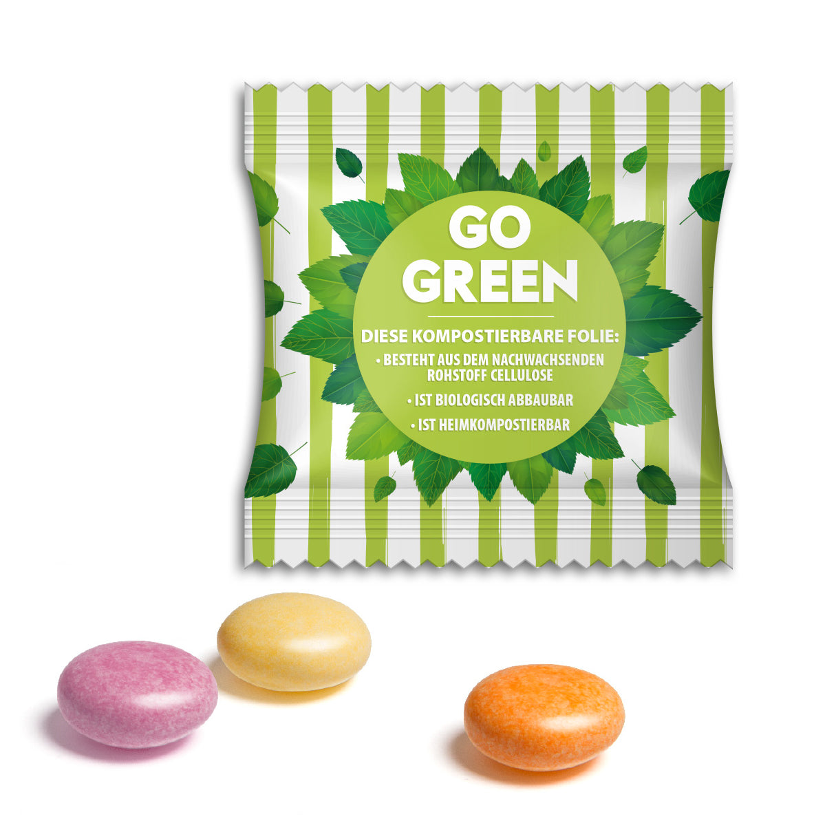 Mentos mit deiner nachhaltigen Werbebotschaft – VANILLA & PEPPER