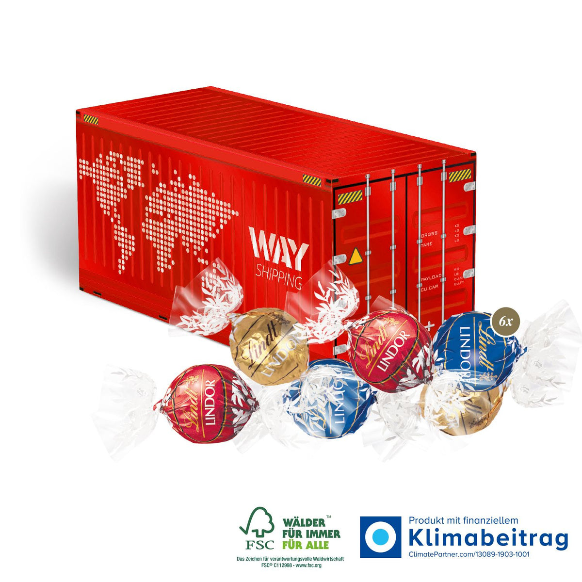 3D Präsent Container mit Pralinés von Lindt Lindor in deinem Design ...