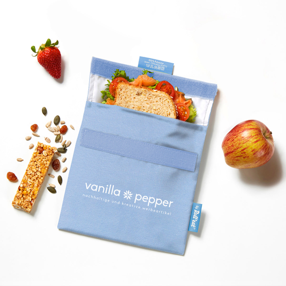 Wiederverwendbarer Snackbeutel mit deinem Logo – VANILLA & PEPPER